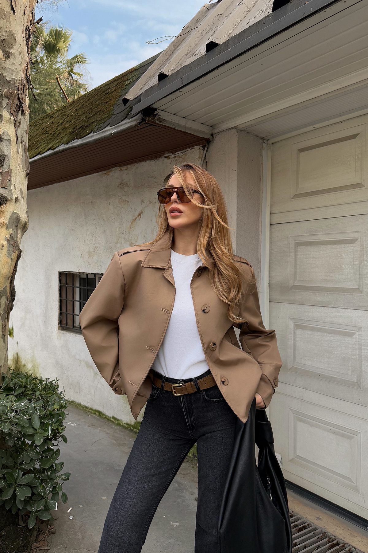 Taba Düğme Detay Ceket ATE-2146 - Eyyo